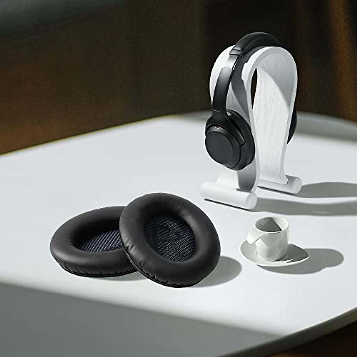 kwmobile Ear Pads Compatible with Bose Quietcomfort 35 35II 25 15 / QC35 QC35II QC25 QC15 Earpads - 2X Replacement for Headphones - Black