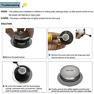 Tip-Toe Bathtub Drain Kit with Two-Hole Overflow Plate, Premium Quality Bath Tub Drain Replacement, Universal Fine/Coarse Thread Bathtub Stopper (Brushed Nickel)