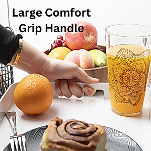 Bzyoo Melamine Gallery Tray -11.5in x 16inch Large Rectangle Serving Tray with Handle for Entertaining, Ottoman and Kitchen Counter Decor, Decorative Home Coffee Table Tray or Vanity Tray - White