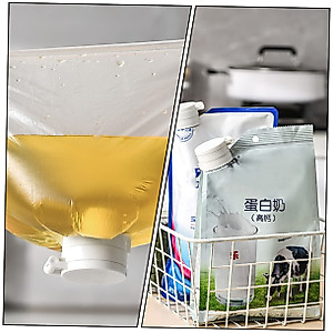 GRIRIW 4pcs Food Bag Sealing Clips with Pour Spout Versatile Clip for Snacks Chips and Food Storage Sealing Preservation Clips for Kitchen Organization