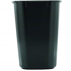 Rubbermaid Commercial Products Fg295500Bla Plastic Resin Deskside Wastebasket, 3.5 Gallon/13 Quart, Black