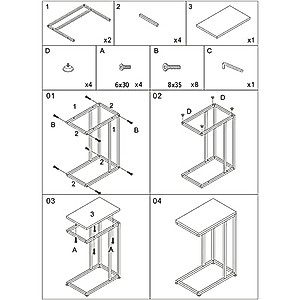 Coral Flower C Side Table Sofa End Tables for Home Office, Living Room Accent Snack Table Couch Table for Coffee，Light Walnut