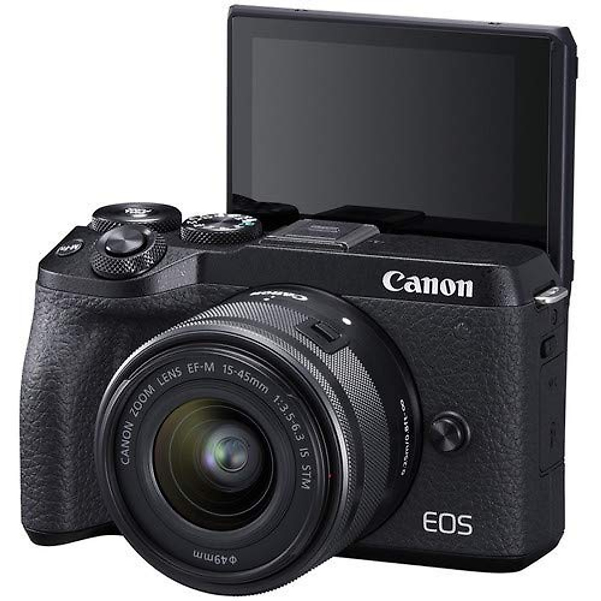 Canon EOS M6 Mark II Mirrorless Digital Camera with 15-45mm Lens and EVF-DC2 (Black) International Model (Renewed)