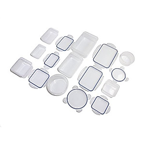 Plastic Food Storage Containers with Lids for use in Freezer Safe Food Storage Container Set and Large Food Storage Containers with Lids (16 piece Food Containers)