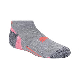 PUMA Kids' Regular 6 Pack Low Cut Socks, Gray, 9-11