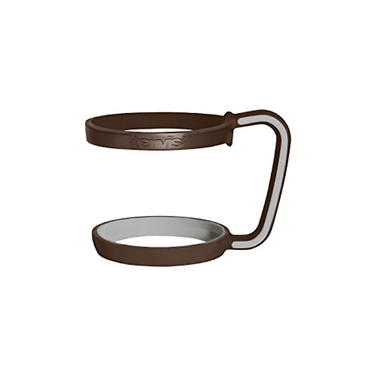 Tervis Handle Made in USA Double Walled Insulated Plastic Tumbler Travel Cup Keeps Drinks Cold & Hot, Fits 24oz Tumbler, Brown