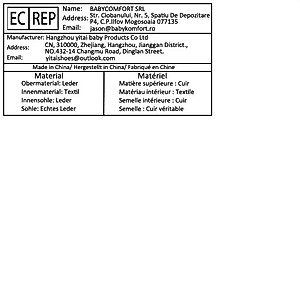 SAYOYO Baby Soft Sole Prewalkers Skid-Resistant Baby Toddler Shoes Cowhide Shoes (0-6 Months, Dark Grey)