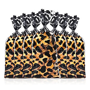 Storage bag Cow Print Goodie Bags Cow Party Favors Treat Bags Cellophane Gift Bags with Twist Ties for Cow Theme Baby Shower Cowgirl Cowboy Birthday Party Supplies 100 Pcs