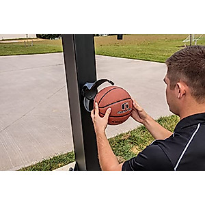Silverback Basketball Holder Compatible with Men's, Women's, Youth Basketballs, Soccer Balls, Volleyballs, and Kickballs,Black