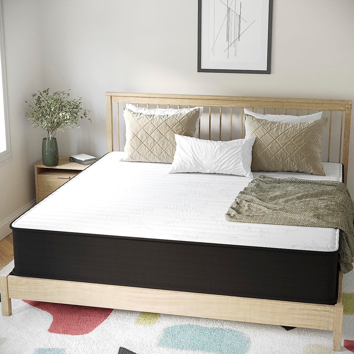Flash Furniture Dream 12" Hybrid Spring and Foam Mattress in a Box, High Density Foam and Spring Hybrid Mattress, King
