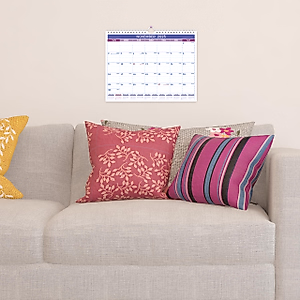 2025-2026 Wall Calendar - 2025-2026 Calendar, Jul.2025 - Dec. 2026, 11" x 8.5", 18 Monthly Calendar 2025-2026, Hanging Hook + Ruled Blocks - Purple