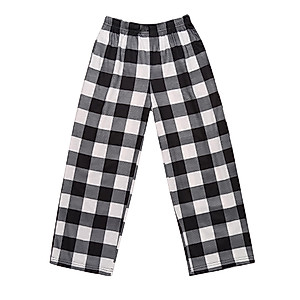 Ekouaer Boys Pajama Pants Long Sleep Pants Soft Elastic Waist Pajama Bottoms Plaid Lounge Pants with 2 Pockets