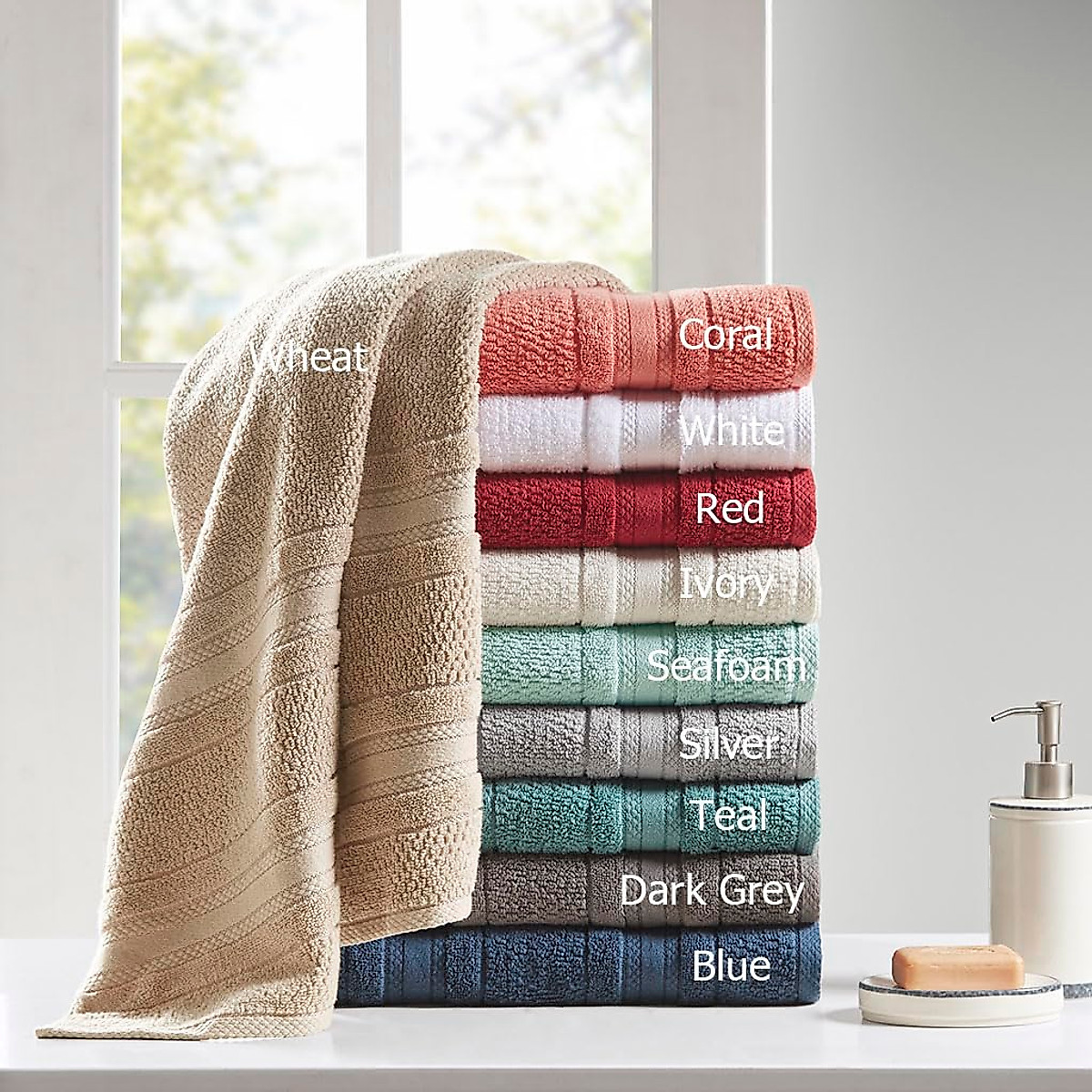 TOTITOM Super Soft Cotton Quick Dry Bath Towel 6 Piece Set