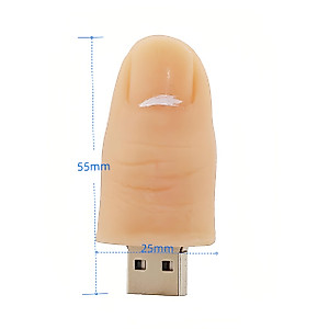 64GB Finger Shaped USB Flash Drive Data Storage