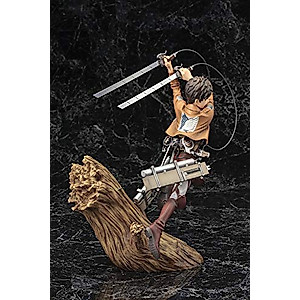 Kotobukiya Attack On Titan: Eren Yeager (Renewal Package Variant) ArtFX J Statue, Multicolor