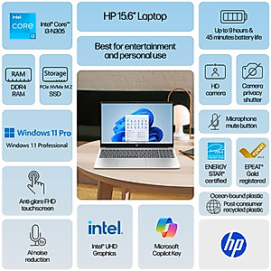 HP ProBook 440 G6 Slim Notebook PC 14" HD Display Laptop, Intel Core i3-8145U, 4GB RAM, 500GB HDD, HDMI, webcam, Win10 64 Bit Multi-Language Support (Renewed)