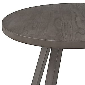 Knocbel Mid-Century Modern Round Dining Table with X-Shaped Base, Ideal for Small Spaces, 200lbs Weight Capacity, 36" Dia x 30" H (Gray)