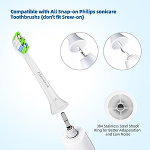 Pisonicleara Replacement Toothbrush Heads - Compatible with Philips Sonicare Electric Toothbrush (10 Pack), Refill.