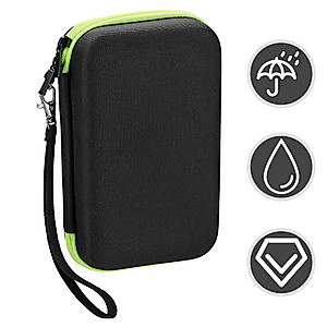 Carrying Thermometer Case Digital Forehead Thermometer Bag Universal for Non- Body Thermometer with Lanyard (Case Only) Green Zipper