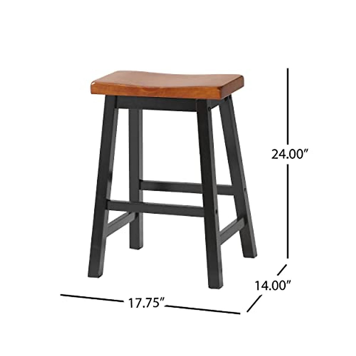 Christopher Knight Home Pomeroy Wood Dining Set, 4-Pcs Set, Black