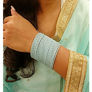 Efulgenz Indian Bangles Set Bollywood Plain Metal Bangle Bracelets Costume Jewelry for Women