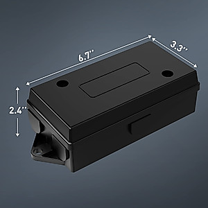 MICTUNING 7 Way Electrical Trailer Junction Box - 7 Gang Trailer Wire Connection Box Weatherproof for Rewiring Camper RV Caravans Boat Light 7 Way Trailer Wire Connectors