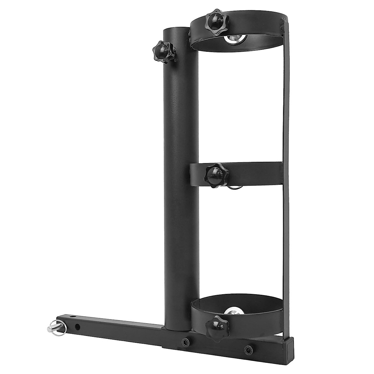 MOOFI Oxygen Tank Holder Cane Holder 2-in-1, Mobility Scooters & Power Chairs Accessories Suitable for Scooters & Power Chairs Equipped with 1" X 1" Hitch Receiver, 18.9" x 6" x 17.6"