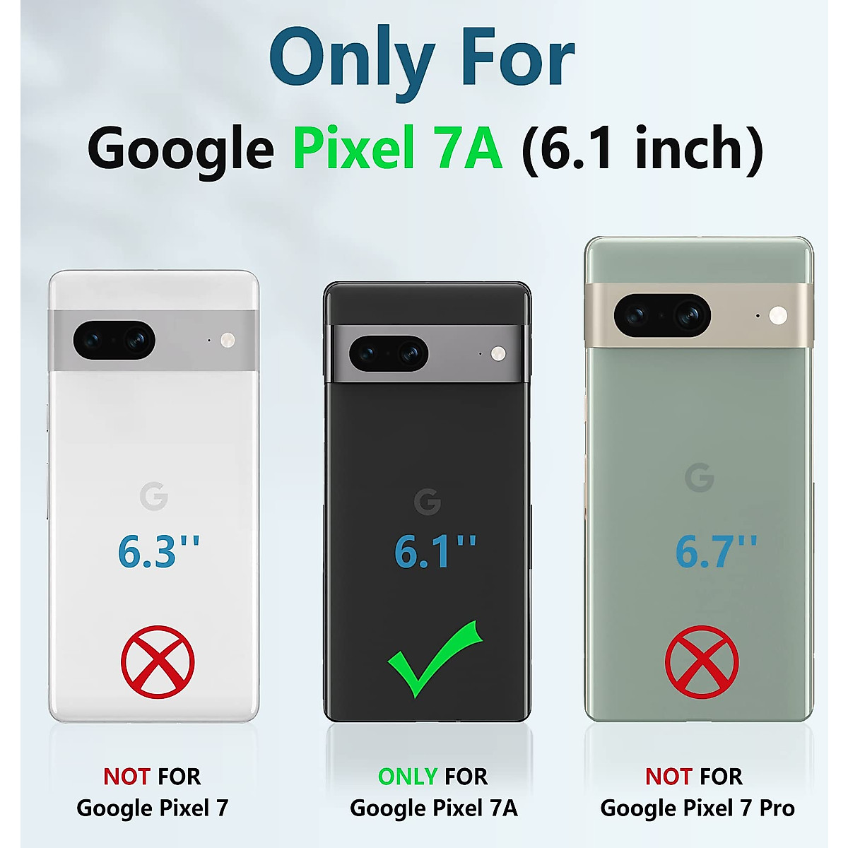 FNTCASE for Google Pixel 7a Case: Dual Layer Protective Rugged Shockproof Cell Phone Cover with Built-in Screen Protector & Kickstand | Military Grade Drop Heavy Duty Protection Tough 7A Case 6.1''
