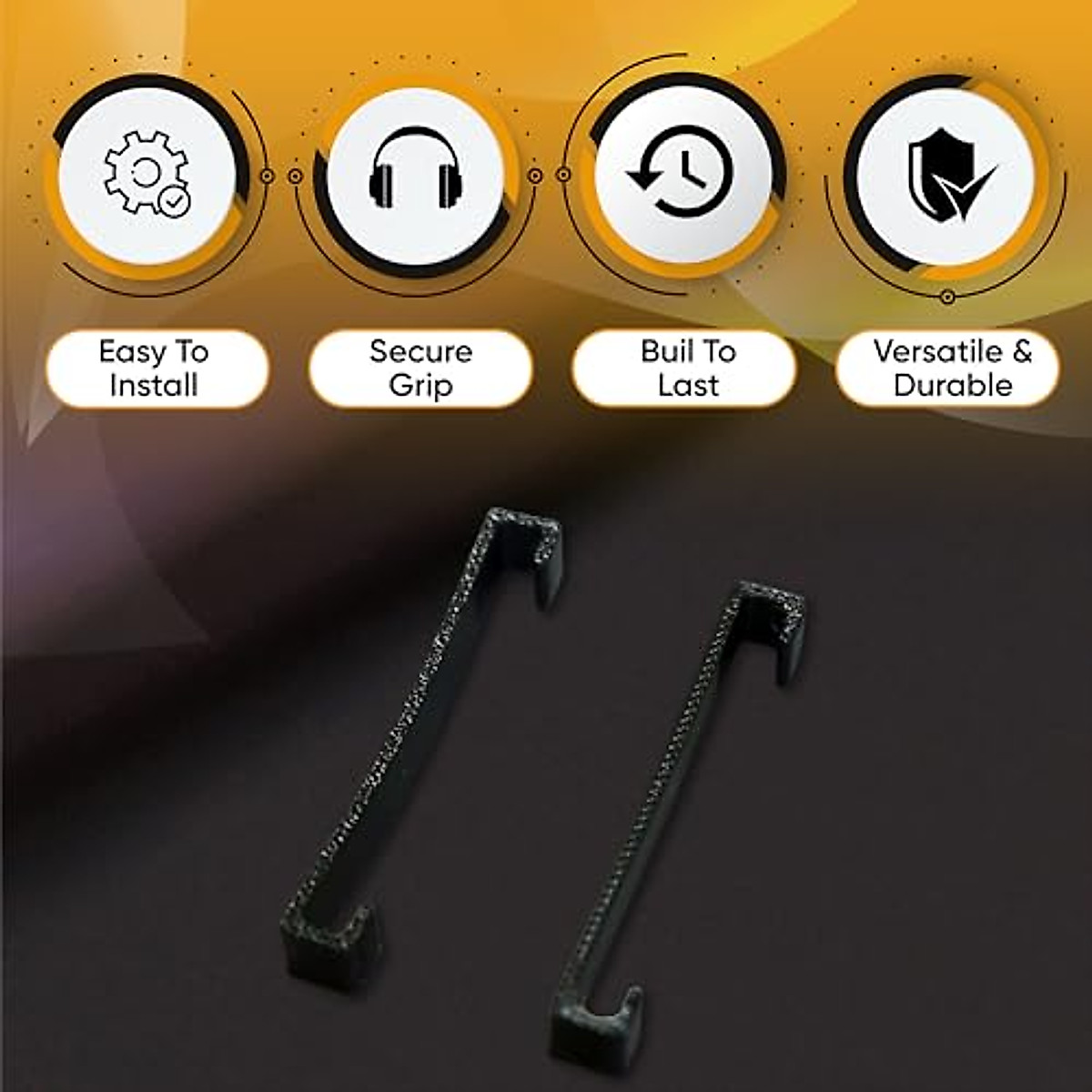 SplashNColor A50 Support Brace Clamps Upgrade for Cushion - Enhance Your Headphone Comfort with Durable and Secure Fit - Compatible with Astro A50 Gen. 4 and Mod Kit - 2 Pack Black