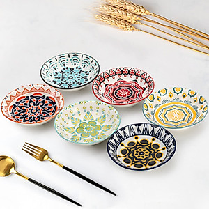 Cedilis 12 Pack Ceramic Soy Sauce Dipping Bowls, 3.5oz Pinch Bowls for Kitchen Prep, 4 Inch Small Sushi Soy Sauce Dish Plate, Colorful Condiments Bowl Dish Dip Bowls Side Dishes