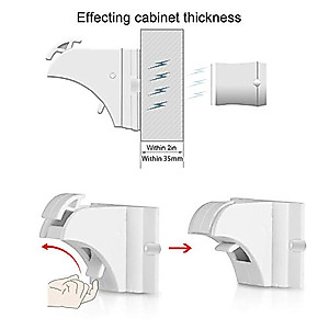 Child Safety Magnetic Cabinet Locks - vmaisi 4 Pack Adhesive Baby Proofing Cabinets & Drawers Latches