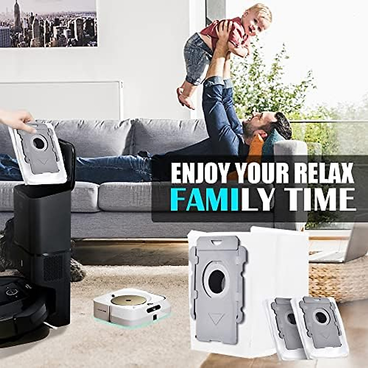 16 Packs For irobot Roomba bag Vacuum Bags, Replacement For irobot Roomba bag i8 i8+, For Irobot Roomba Bags i8Plus i7 Plus, i8, i3, i4,J7+, J7 S9 Plus