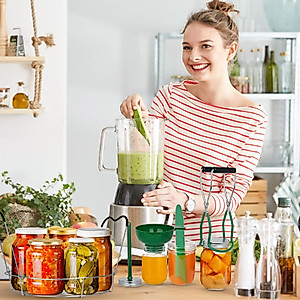 Tisovixo Canning Kits, Canning Supplies Boxed Set, Stainless Steel Set, Jar Lifter, Folding Rack, Tongs, Complete Multifunctional Canning Tools, Canning kit includes wide mouth funnel for jars