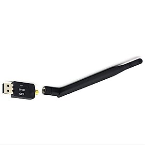 LKJYBG 300mbps 5dbi USB WiFi Adapter Mini Dongle External Wireless LAN Network Card Compatible for Win 7 8 10 Pc Computer Black
