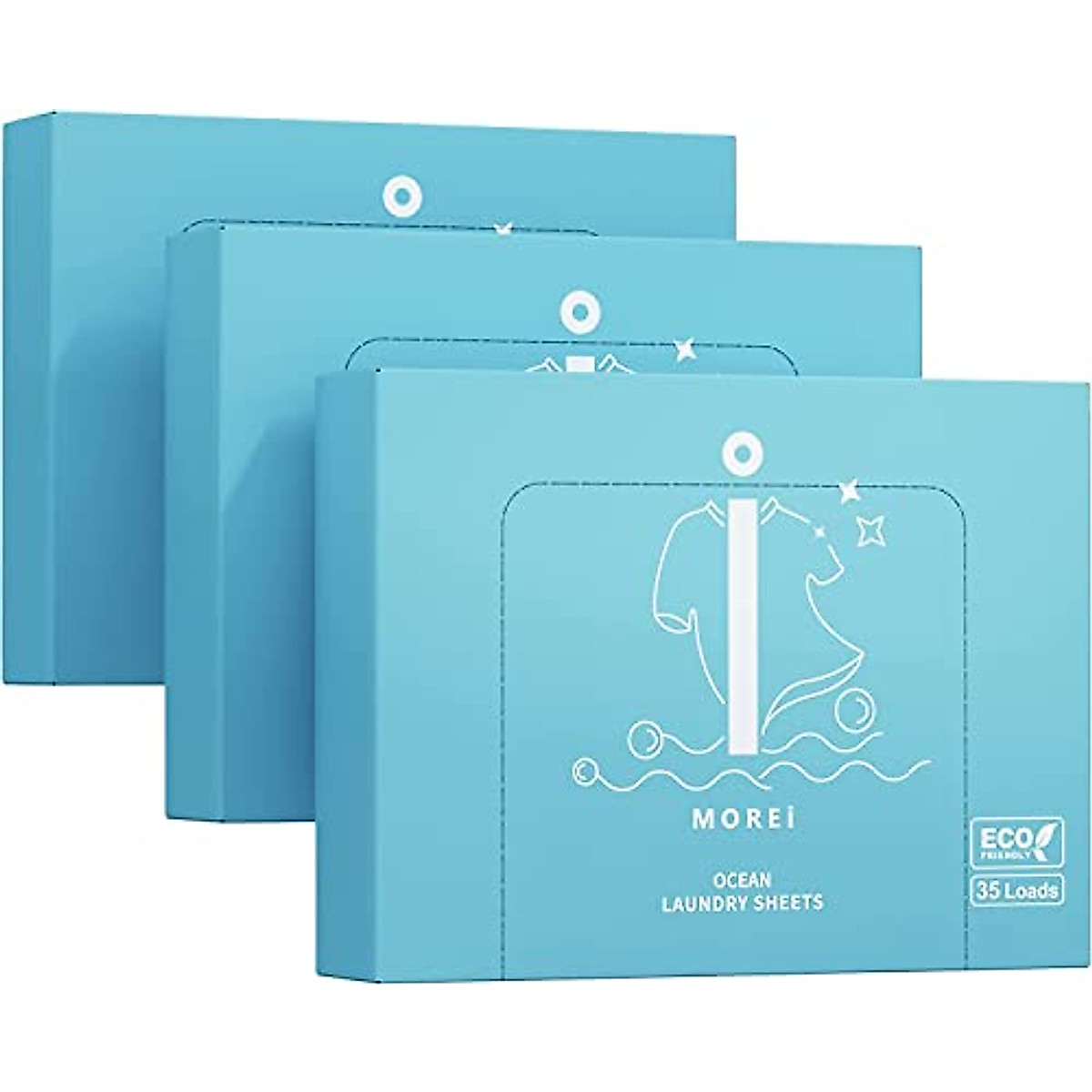 105 load 450 gram 1 pound Laundry Detergent Sheets, Compatible with Laundromat HE Machines and Laundry Basket,no Scent No Plastic Jug, Ecology, Eco-friendly, Zero Waste, Plastic Free, Quick Dissolve, Liquid free, Powder-free, Tiffany blue Great for Home,