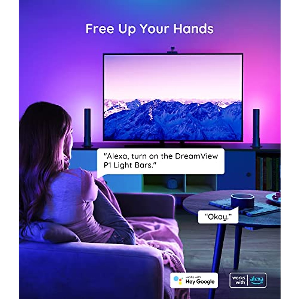 Govee LED Smart Light Bars with Camera, RGBIC Smart Backlights, Music Sync Kit Works with Alexa & Google Assistant, 23 Preset Modes DreamView LED Play Light Bar for 27-45 inch Gaming, PC, TV, Room