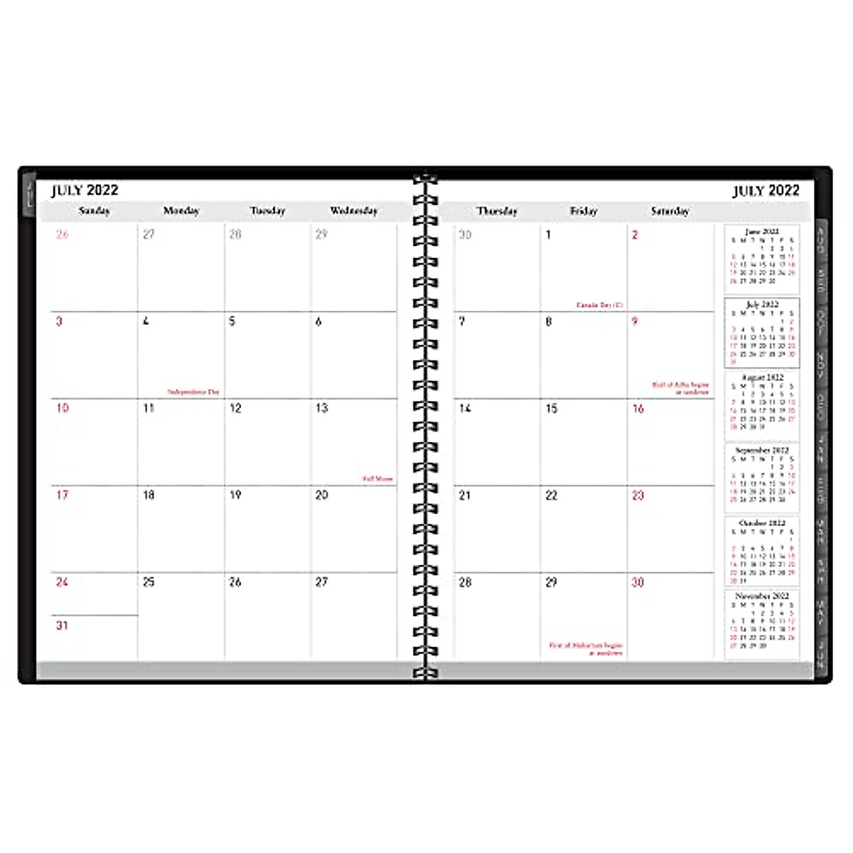 Office Depot® Brand 18-Month Weekly/Monthly Academic Planner, 6" x 8", 30% Recycled, Black, July 2022 To December 2023