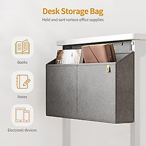 CubiCubi Computer Desk 40" Study Writing Table for Home Office, Modern Simple Style PC Desk, White Metal Frame, White