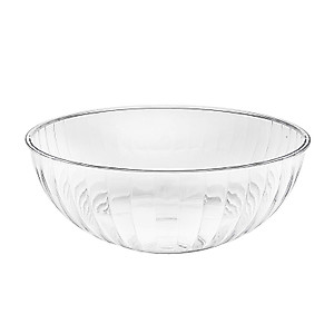 Party Essentials Hard Plastic 192 OZ./6 QT/1.5 Gallon Large Serving Bowls For Punch/Salad/Snack/Treat/Fruit, 3-Count, Clear