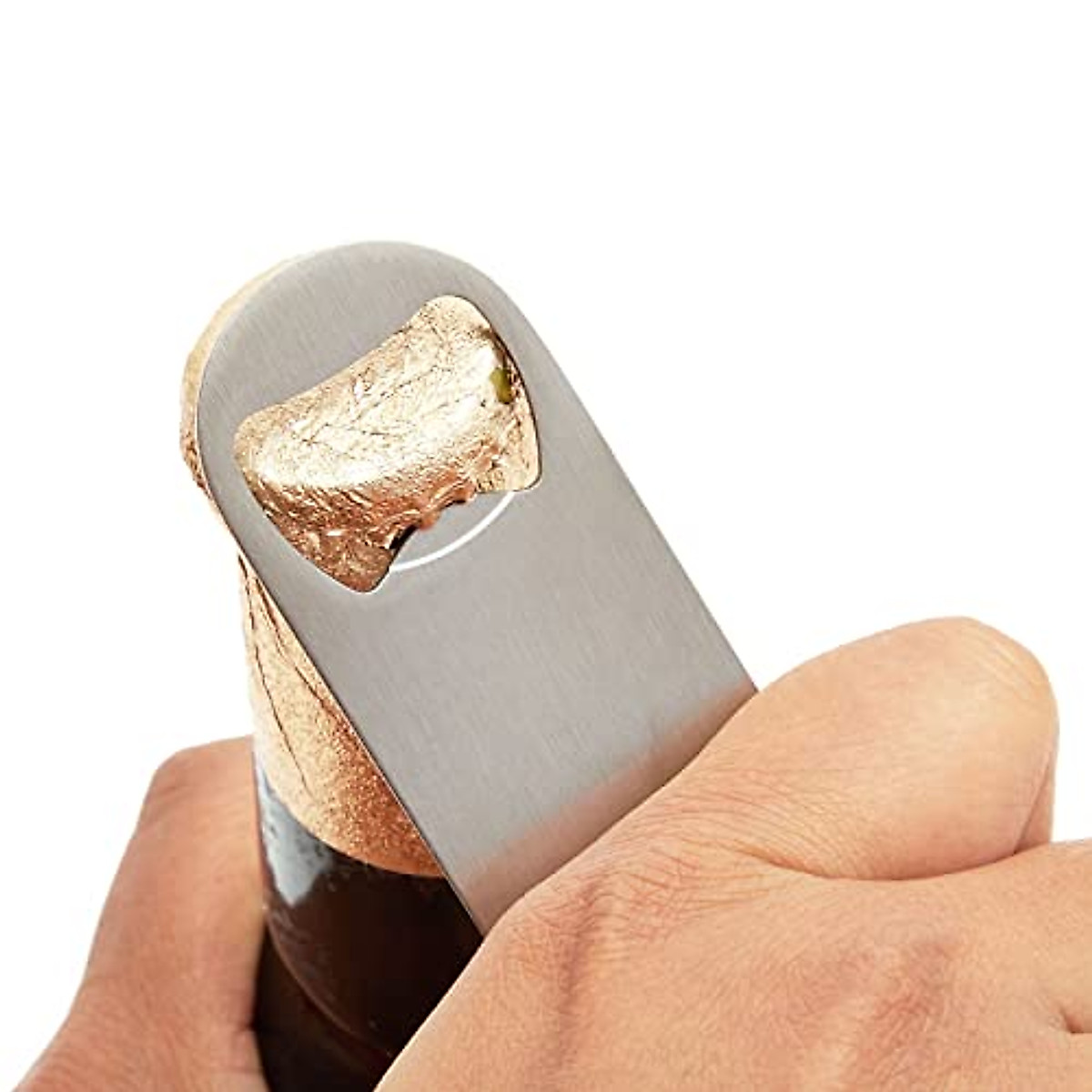 12-Pack Stainless Steel Flat Bottle Opener Bulk Set for Bartender, Bar Supplies for Restaurant, Kitchen, Heavy Duty Blank Bottle Openers for Wedding Gifts, Party Supplies (4.8x1.2 in)