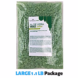 Huini Herbicos Body Hair Remover Hard Wax Beans Aloe Vera All Skin - 17.64 oz