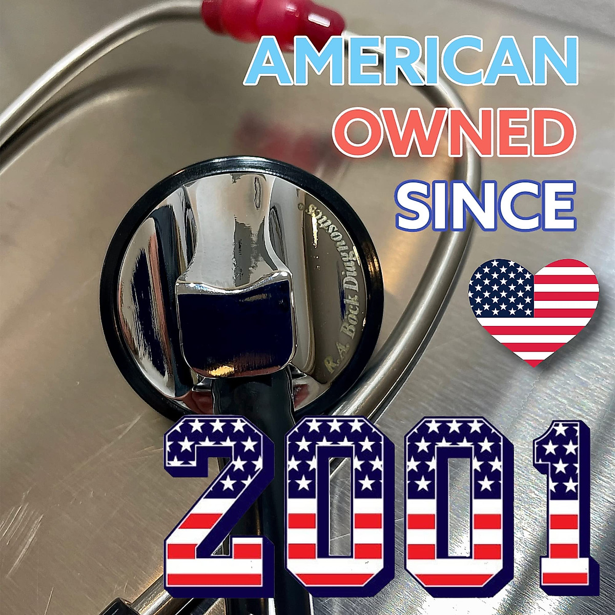 RA Bock Single Head Cardiology Stethoscope with Pressure Sensitive Diaphragm