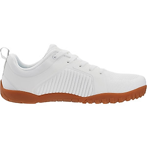 WHITIN Men's Extra Wide Width Barefoot Minimalist Shoes Zero Drop Trail Running Hiking Sneaker Cross Training Walking Gym Workout Lifting White Gum 44