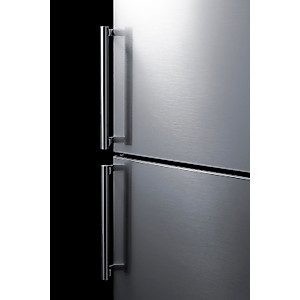 Summit Appliance FFBF235PL 24" Wide Bottom Freezer Refrigerator, Energy Star, LED Lighting, Stainless Steel (RHD)