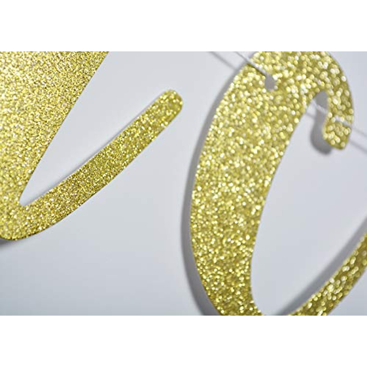 The Best is Yet to Come Banner for Bridal Shower, Engagement, Wedding, Pregnancy Announcement, Graduation Party Decorations Pre-assembled Home Garland Hanging Sign(Gold Glitter)