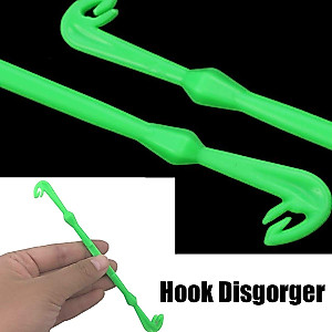 baixikly 4 Pcs Easy Hook Loop Tyer Disgorger Tool Plastic Hook Disgorger Set Tie Fast Knot Tying Tool for Fly Fishing Yellow Green