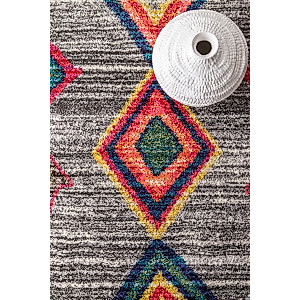 nuLOOM Bohemian Liz Shag Area Rug, 5x8, Dark Grey