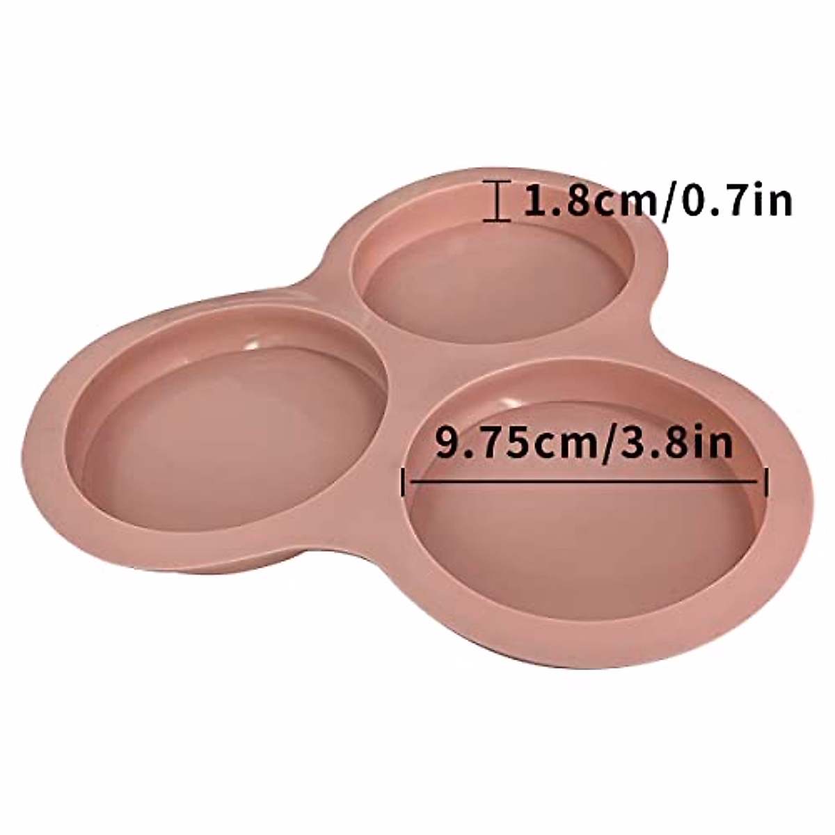 KVZVK Reusable Air Fryer Egg Pan 3 Cavity Air Fryer Baking Pan,Non-Stick Air Fryer Egg Mold for Baking Hamburger Bun Pan Air Fryer Accessories