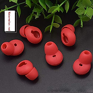 Earphone Sleeve- 5 Pairs Headset Cover Silicone Anti- Slip Replacement Earpads Ear Gel for Gear Circle SM- R130 (Watermelon Red) Earphone Sleeve