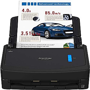 Fujitsu ScanSnap iX1400 Simple One-touch Button Document Scanner for Mac or PC, Black